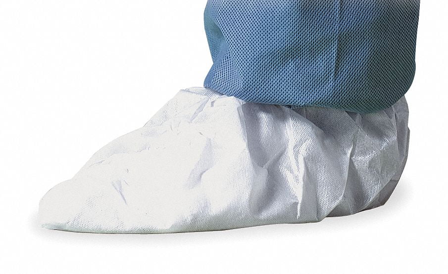 Dupont Shoe Covers,L,White,ISO 6,PK100 IC451SWHLG01000B - Walmart.com