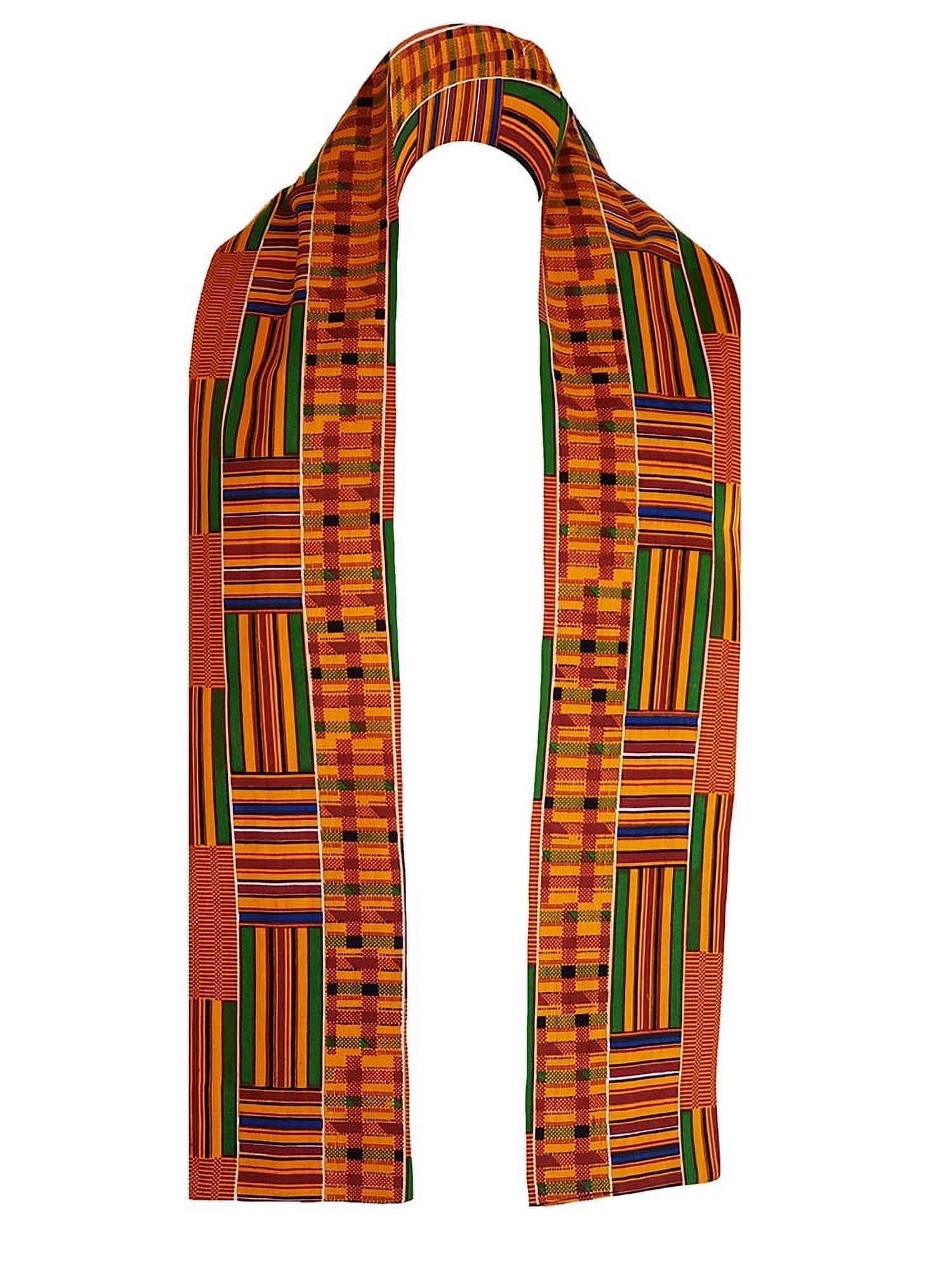 Kente African Print Stole/Sash - 100% Cotton Woman's Attire Clothing ...