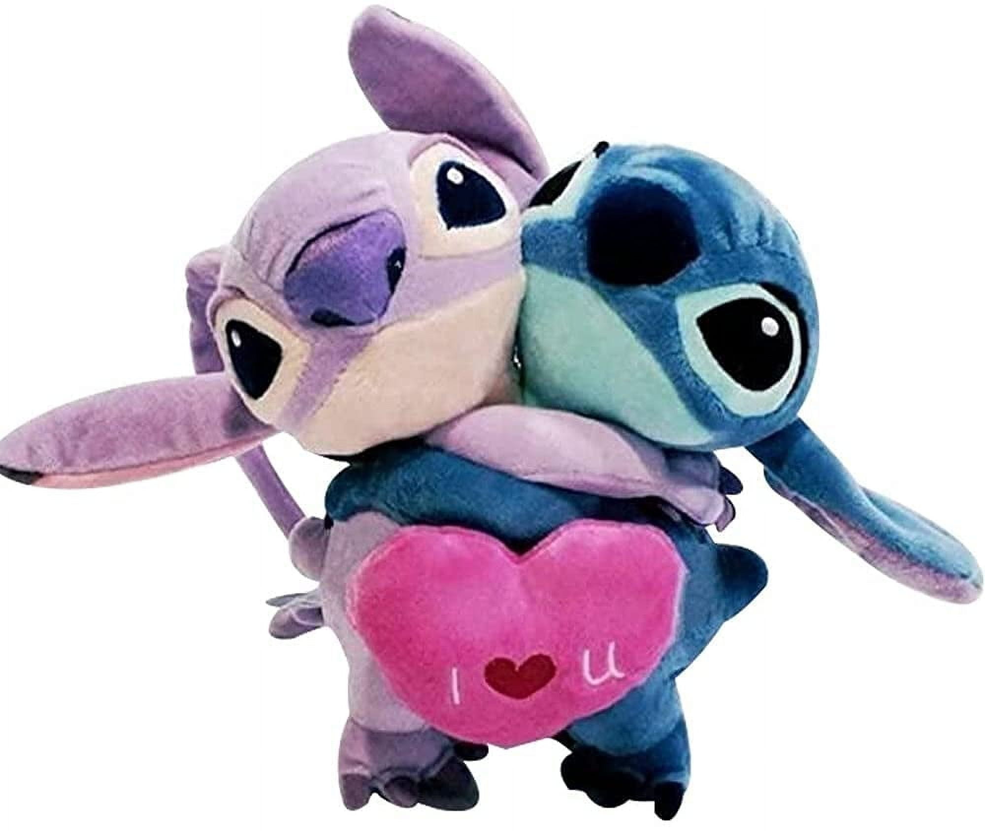 Dupurit 8 Inches Plush Love Heart Stitch and Angel Hug Couple Cute Game ...