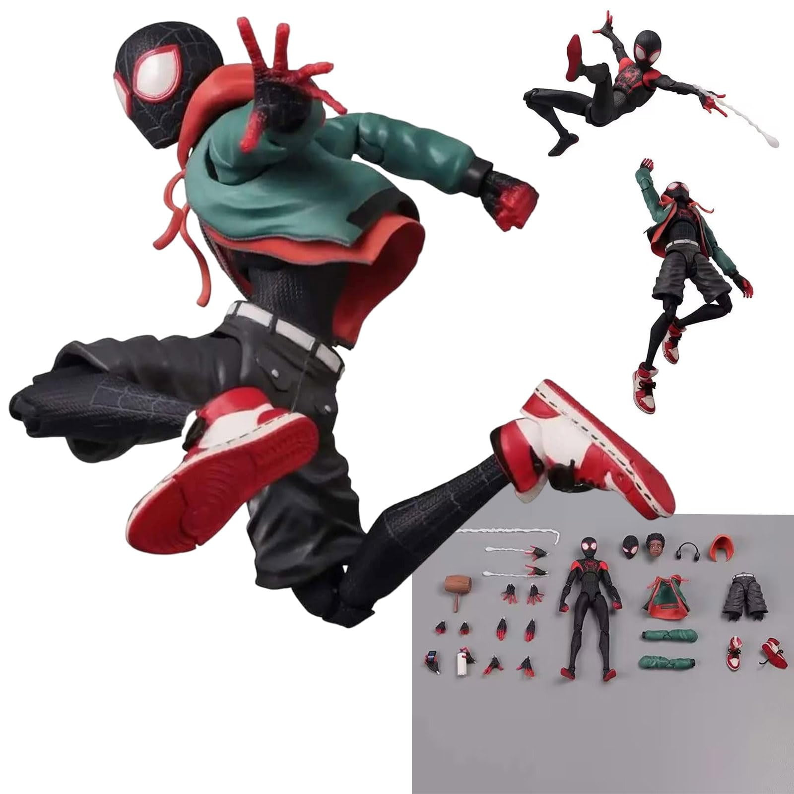 Dupurit Spider Mαn: Into The Spider-Verse Miles Morales Sentinel SV Super Heroes 6 inches / 15 ...