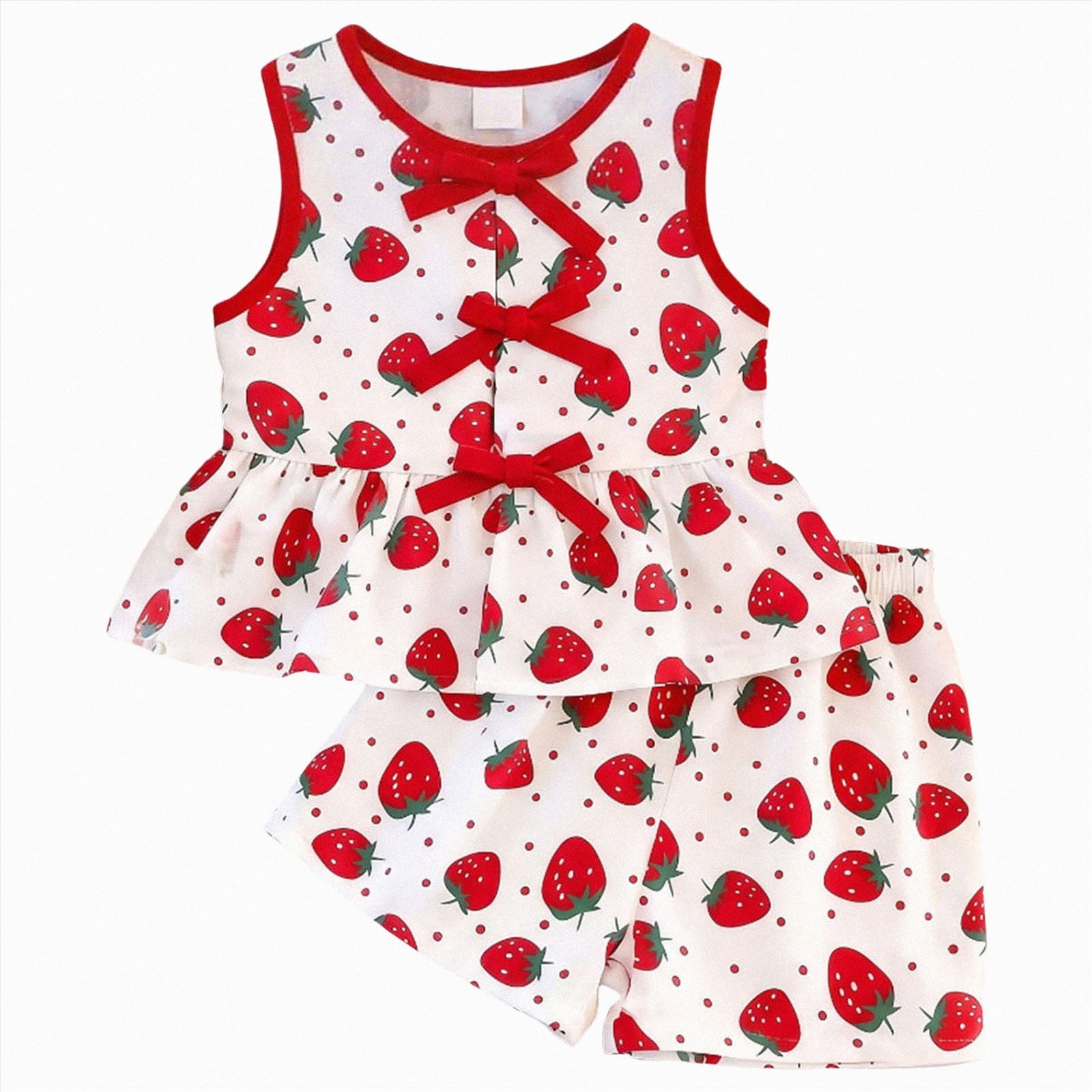 Duqingm Baby Girl Clothes Toddler Girl Summer Outfit Ruffled Sleeve ...
