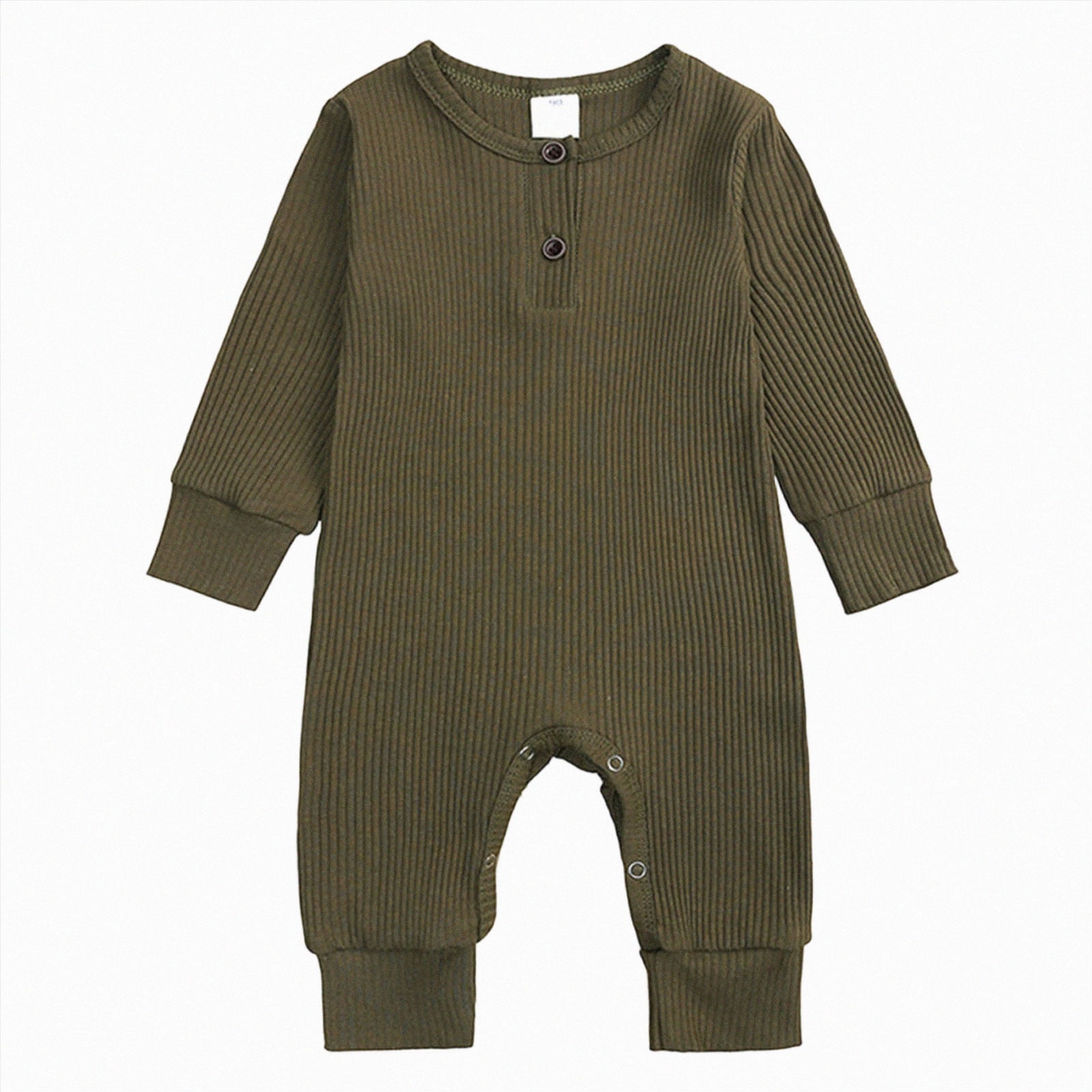 Duqingm Infant Boys Girls Clothes Set Newborn Baby Romper Ribbed Knit ...