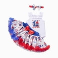 Duqingm Newborn Baby Girl My First 4th of July Outfits Sleeveless+Skirt ...