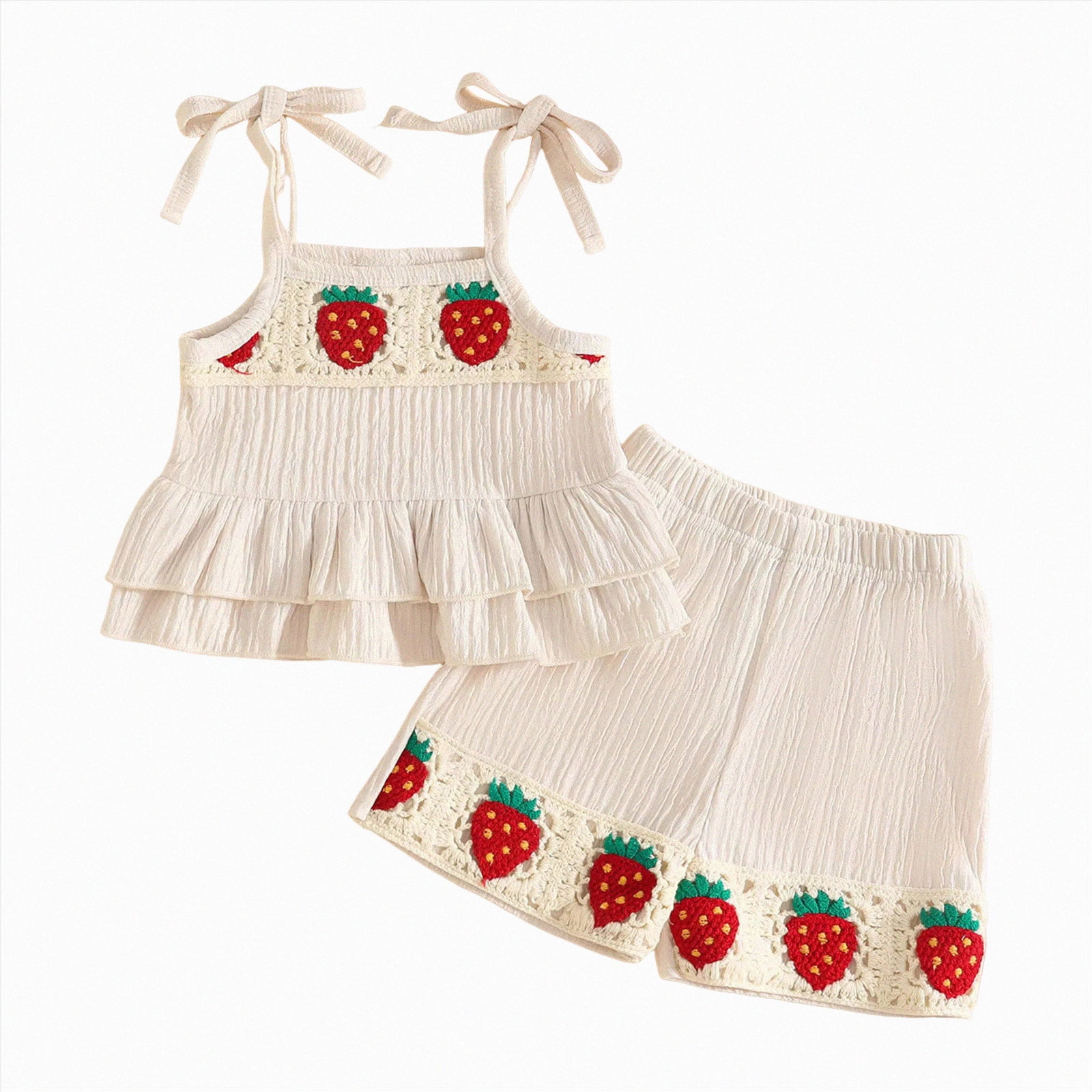 Duqingm Toddler Baby Girls Clothes Ruffled Sleeveless Strap Dress Tank ...