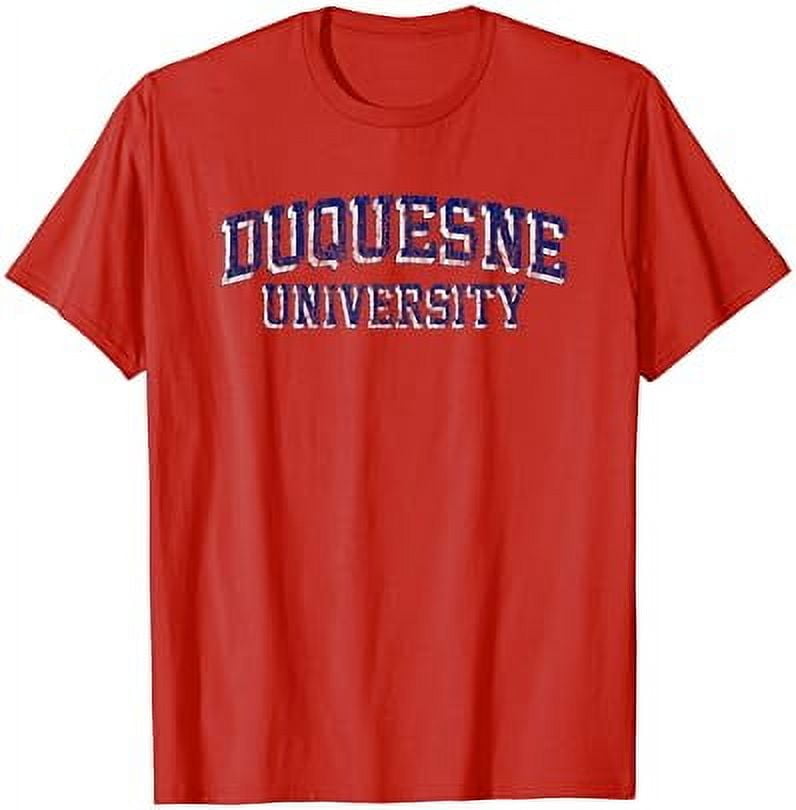 Duquesne Dukes Vintage Block Logo Officially Licensed Red T-Shirt ...