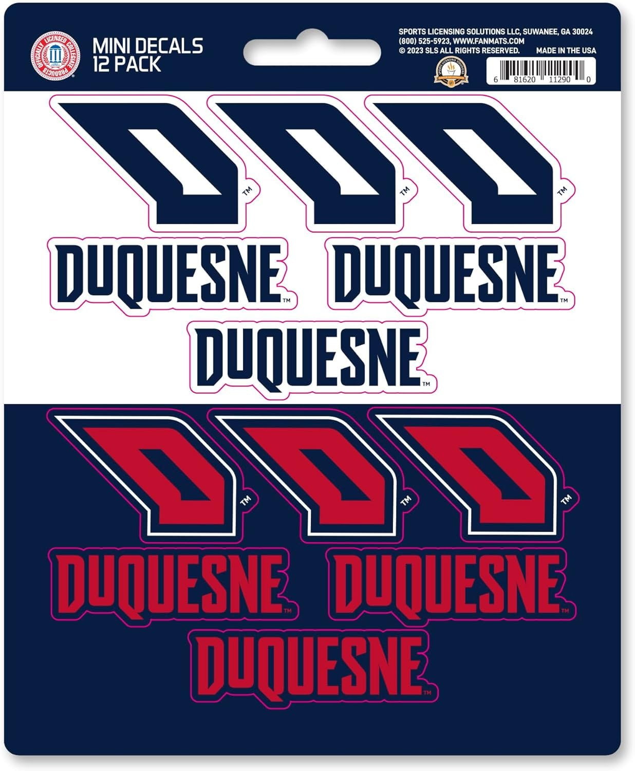 Duquesne University Dukes 12-Piece Mini Decal Sticker Set, 5x6 Inch ...