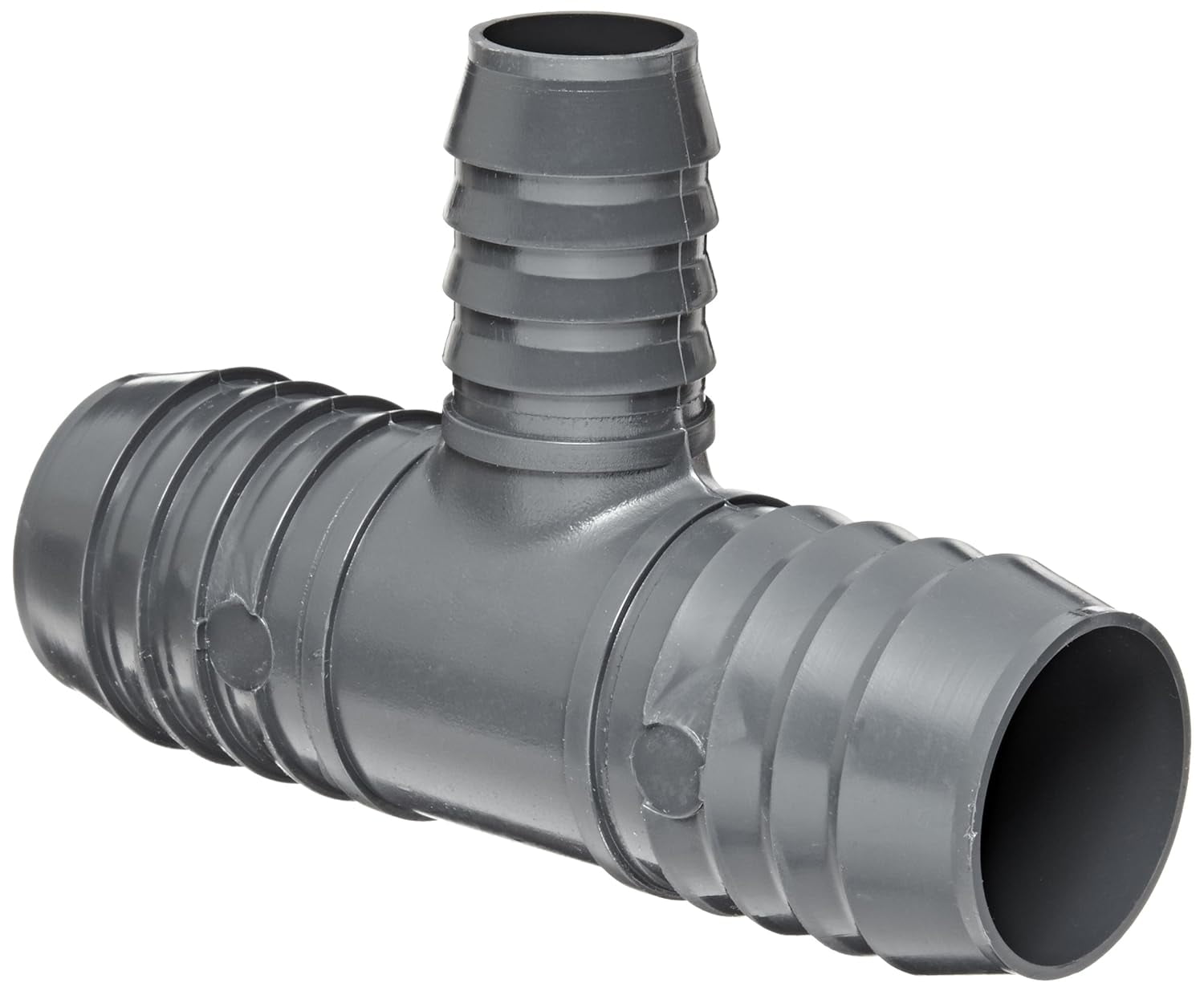Dura 1401 Series PVC Tube Fitting, Tee, Schedule 40, Gray, 3/4" x 3/4 ...