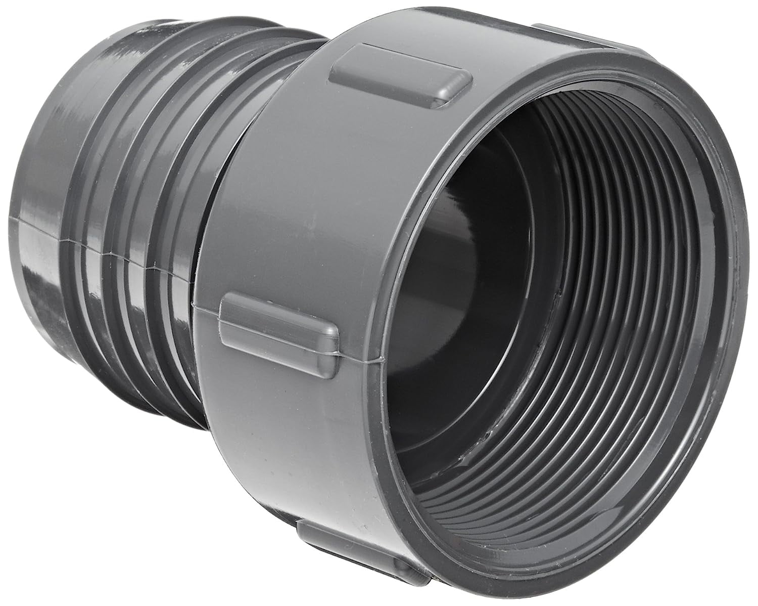 Dura 1435 Series PVC Tube Fitting, Adapter, Schedule 40, Gray, 1-1/4 ...