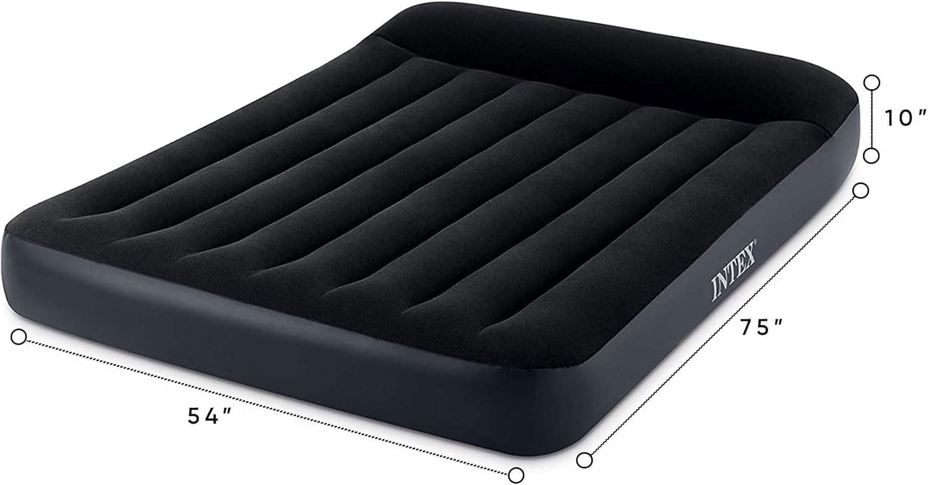 Dura-Beam Air Mattress with Built-in Electric Pump - Full Size - 10in Bed Height - 600lb ...