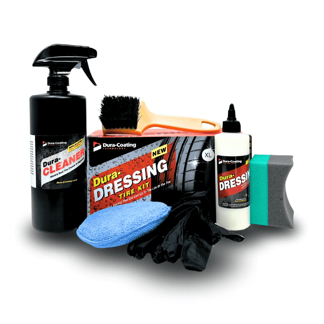 Dura-Dressing XL Total Tire Cleaner Kit – Tire Shine & Dressing for 2-3 ...