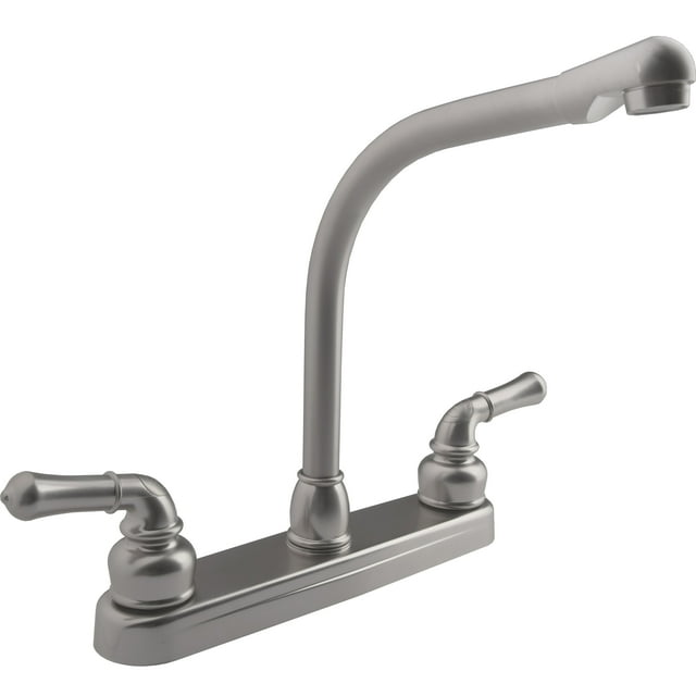 Dura Faucet Classical Hi-Rise RV Kitchen Faucet - Brushed Satin Nickel ...