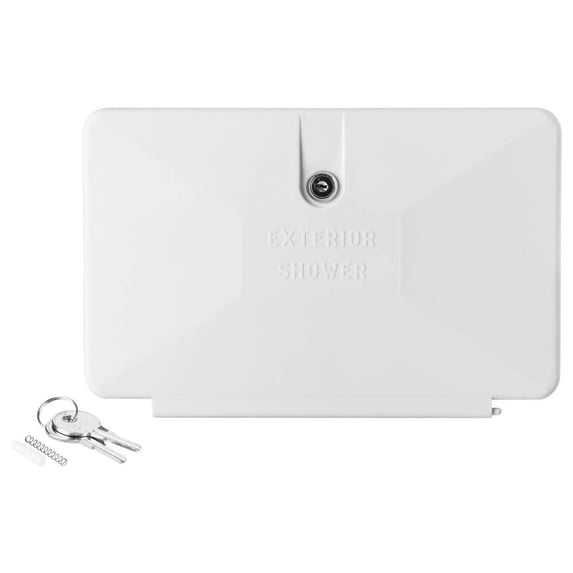 Dura Faucet RV Exterior Shower Box Door, 16" x 9", White Lockable ...