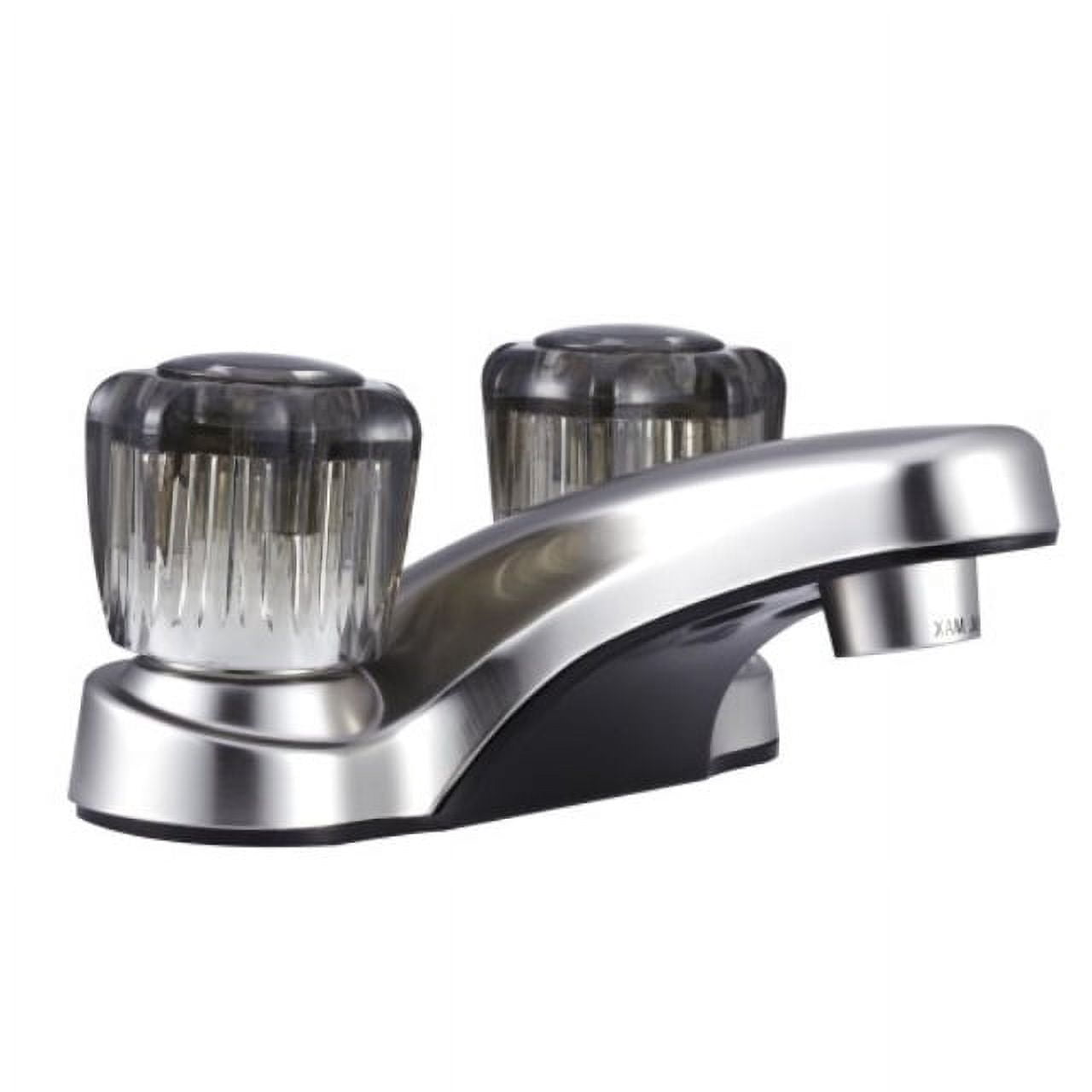 Dura Faucet DF-PL700S-SN RV Bathroom Faucet with Smoked Acrylic Knobs ...