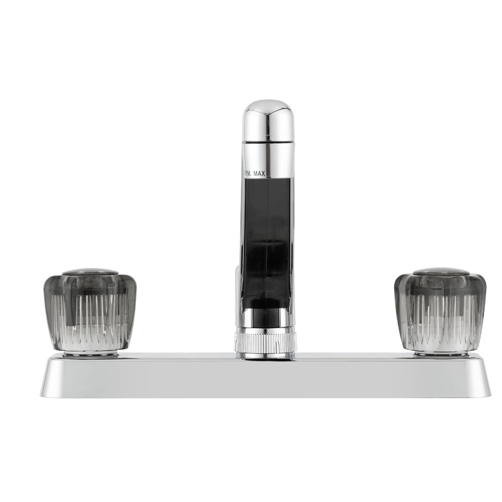 Dura Faucet Two Handle RV Kitchen Faucet w/Smoked Acrylic Knobs ...