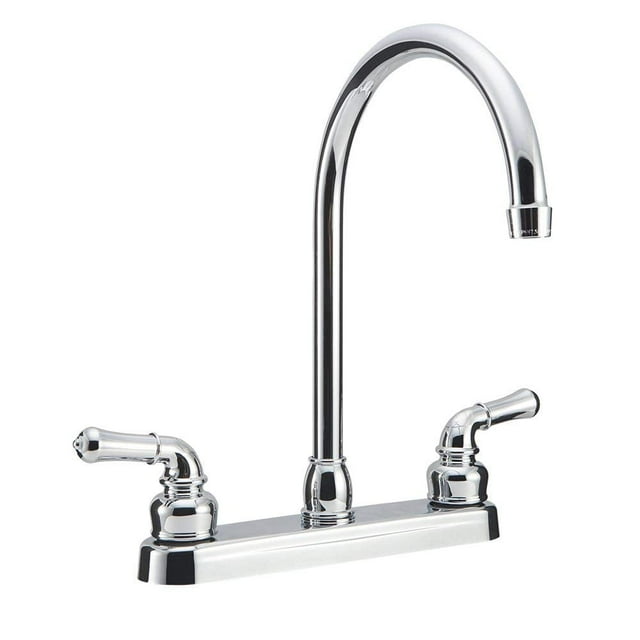 Dura Faucet J-Spout RV Kitchen Faucet for Camper, Mobile Home - Chrome ...