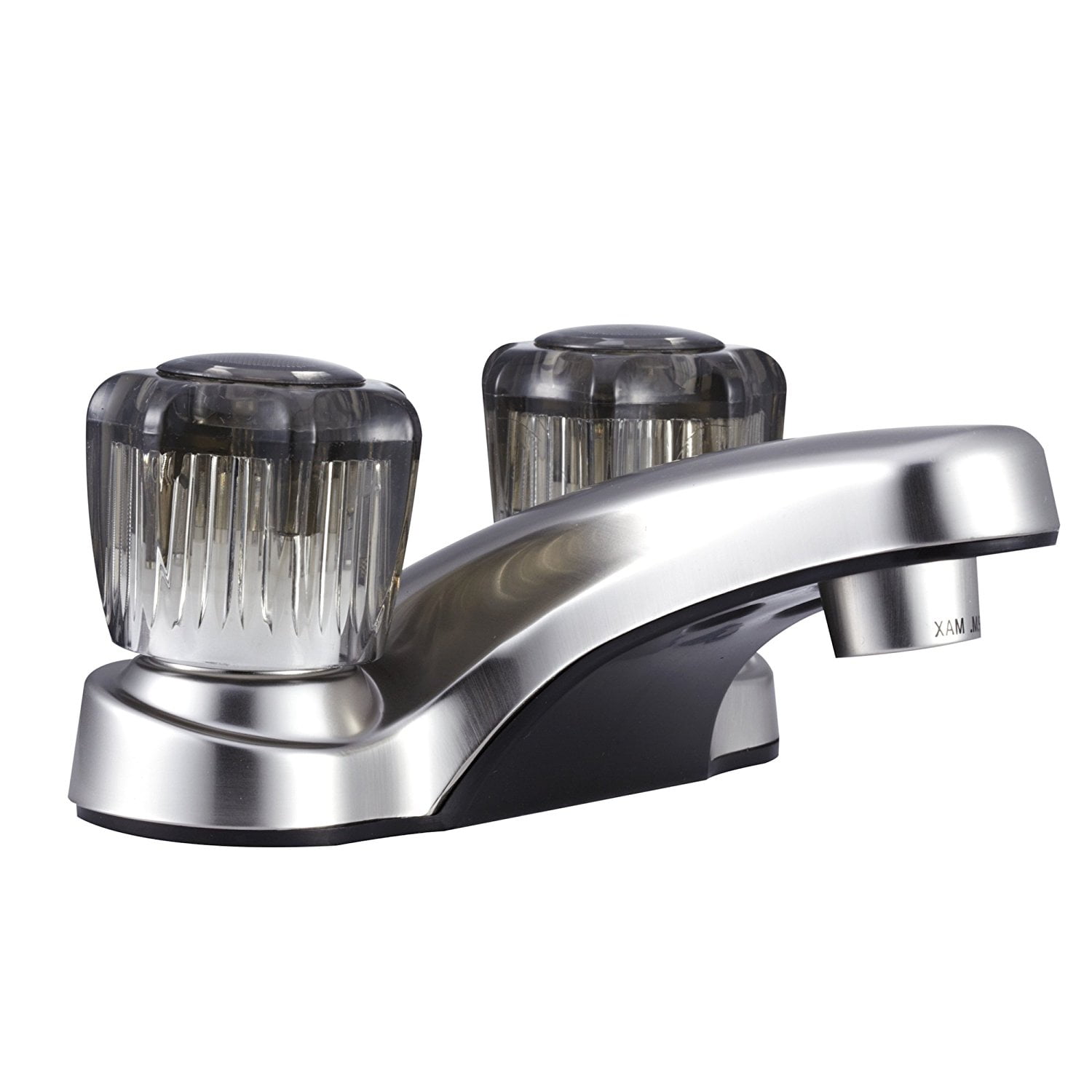 Dura Faucet Lavatory Faucet with Smoked Acrylic Knobs for RV Bathrooms ...
