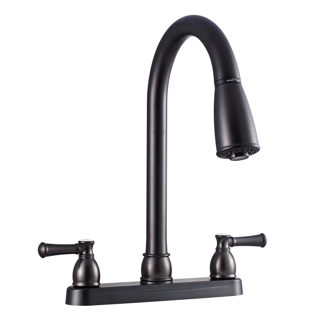 Dura Faucet Non-Metallic Dual Lever Pull-Down RV Kitchen Faucet ...