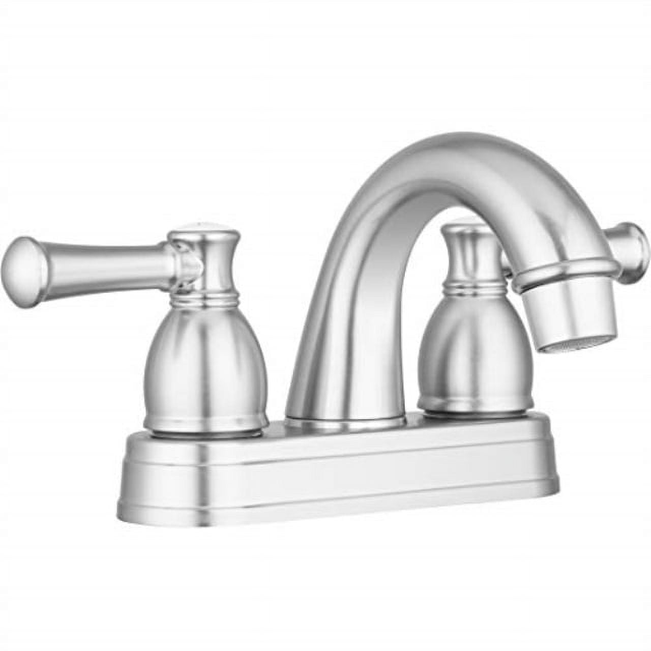 Dura Faucet RV Designer Two Handle Arc Spout Bathroom Faucet Brushed ...
