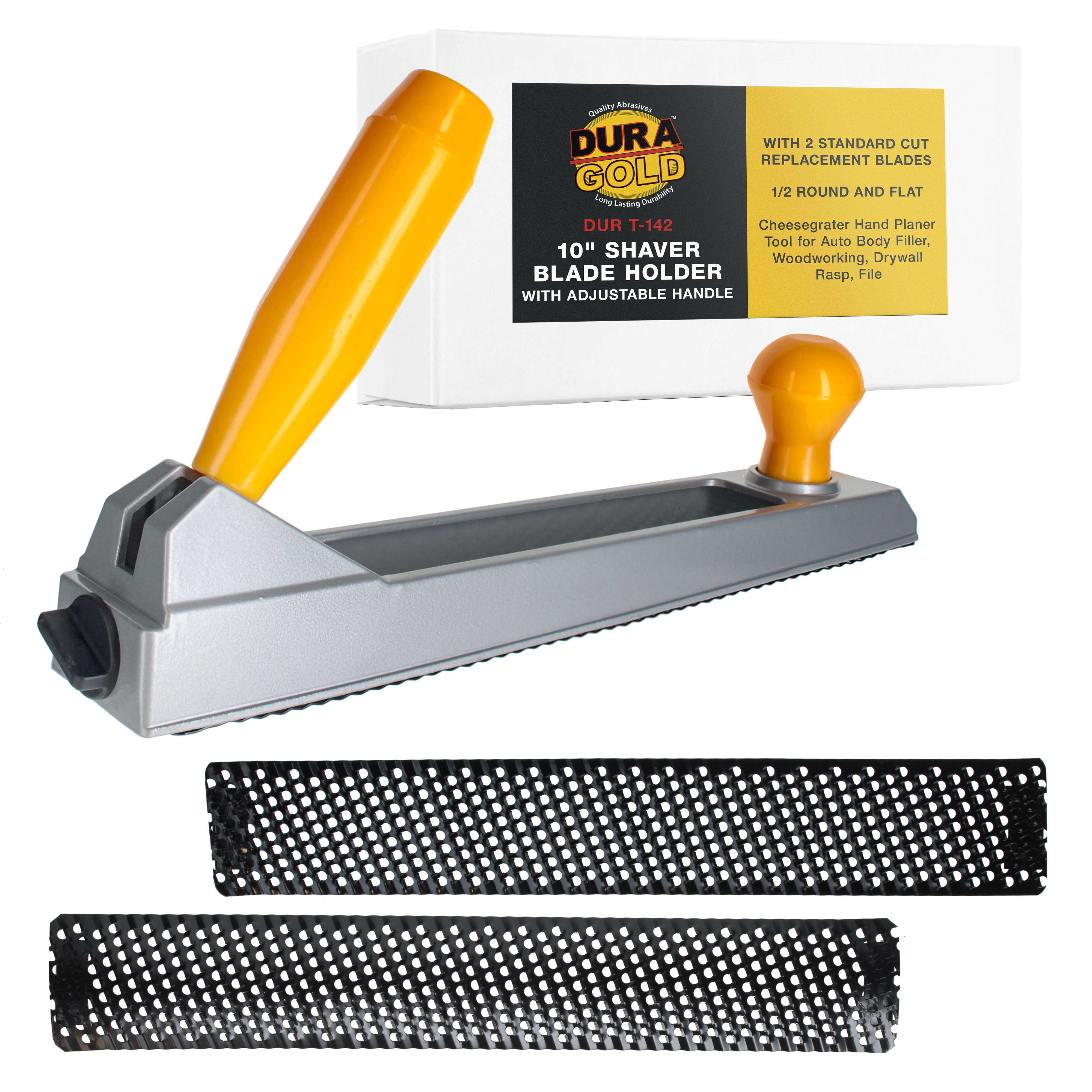 Dura-Gold 10" Shaver Blade Holder with Adjustable Handle and 2 Standard ...