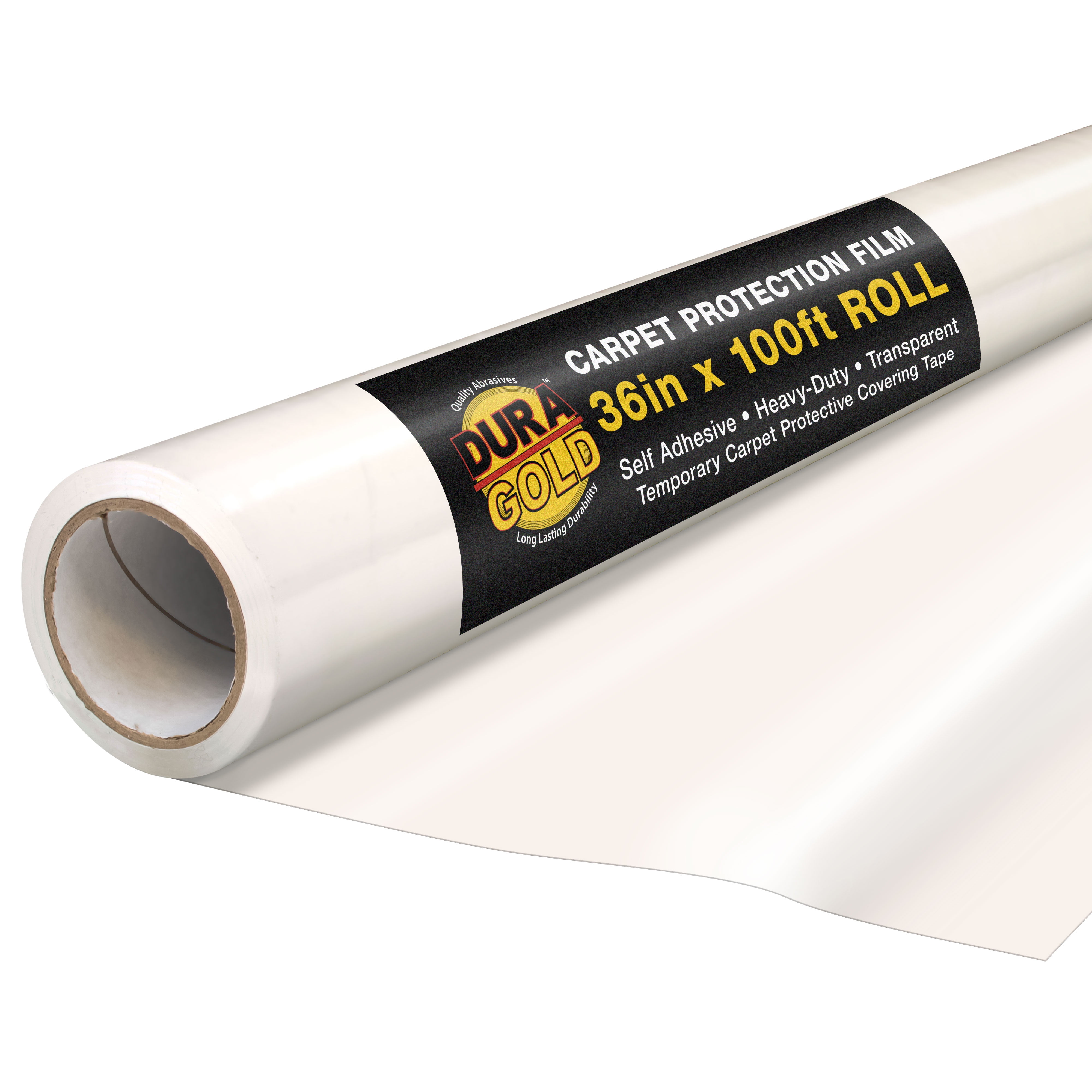 Dura-Gold Carpet Protection Film, 36-inch x 100' Roll - Clear Self ...