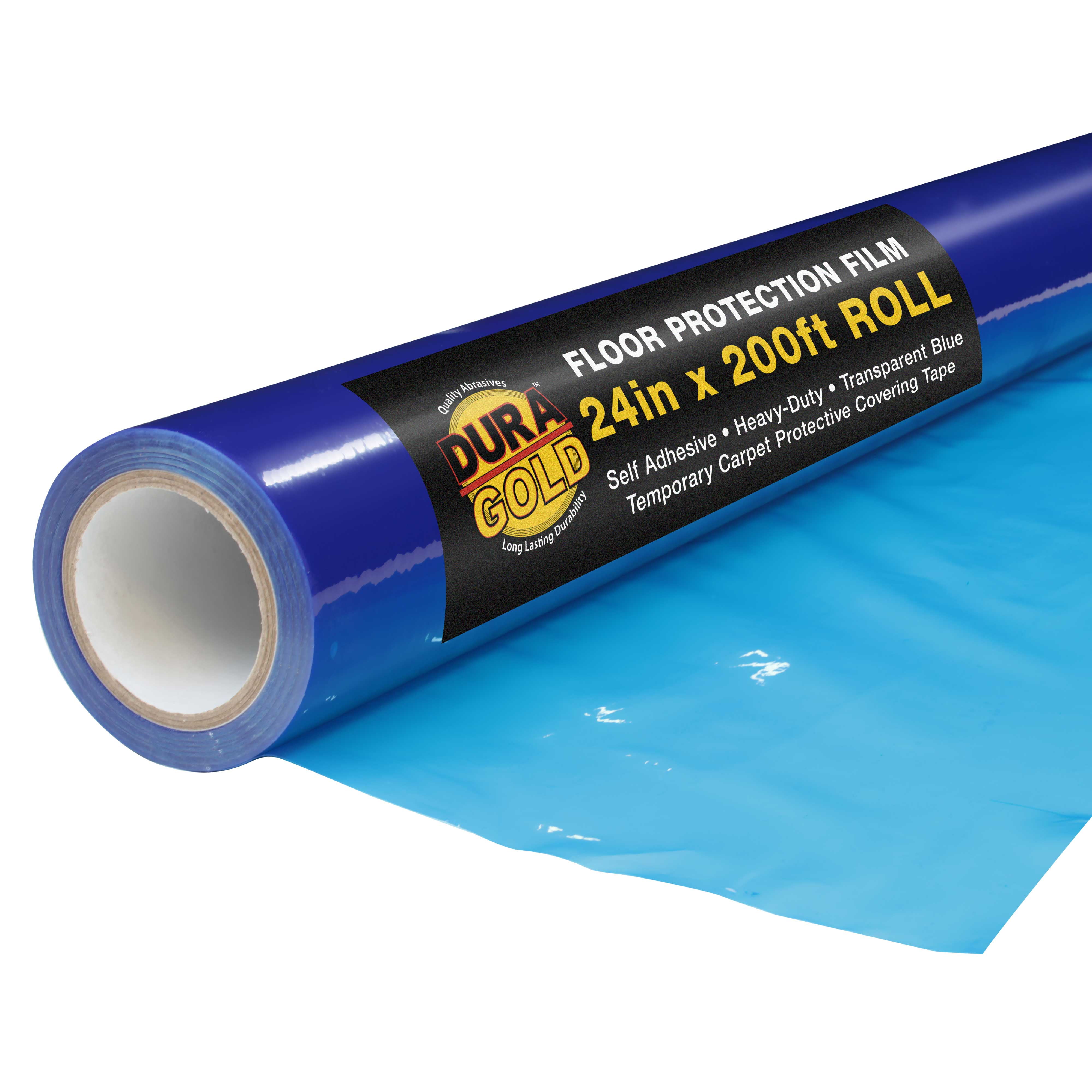 Dura-Gold Floor Protection Film, 24-inch x 200' Roll - Blue Self ...