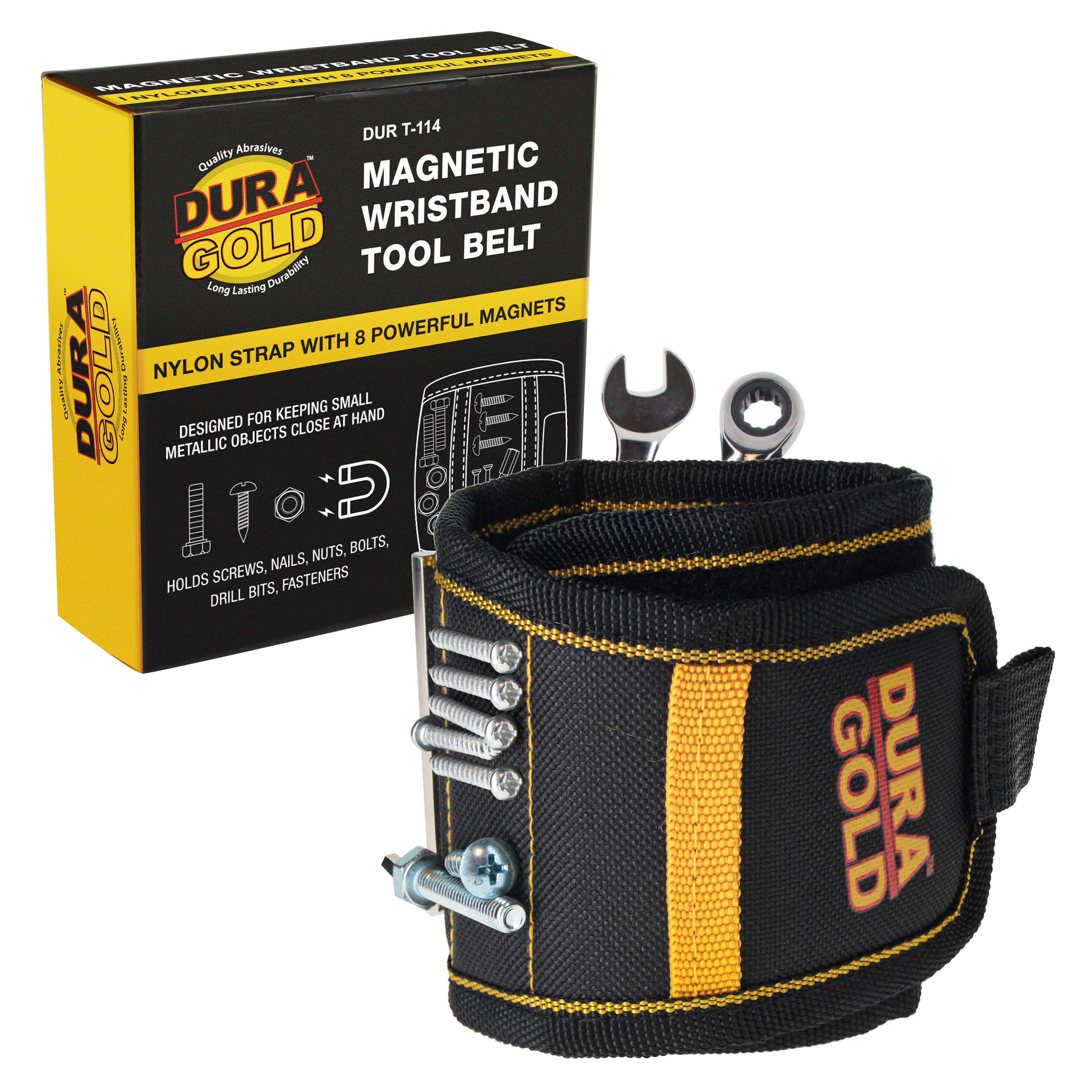 Dura-Gold Magnetic Wristband Tool Belt - Nylon Wrist Strap, Powerful ...