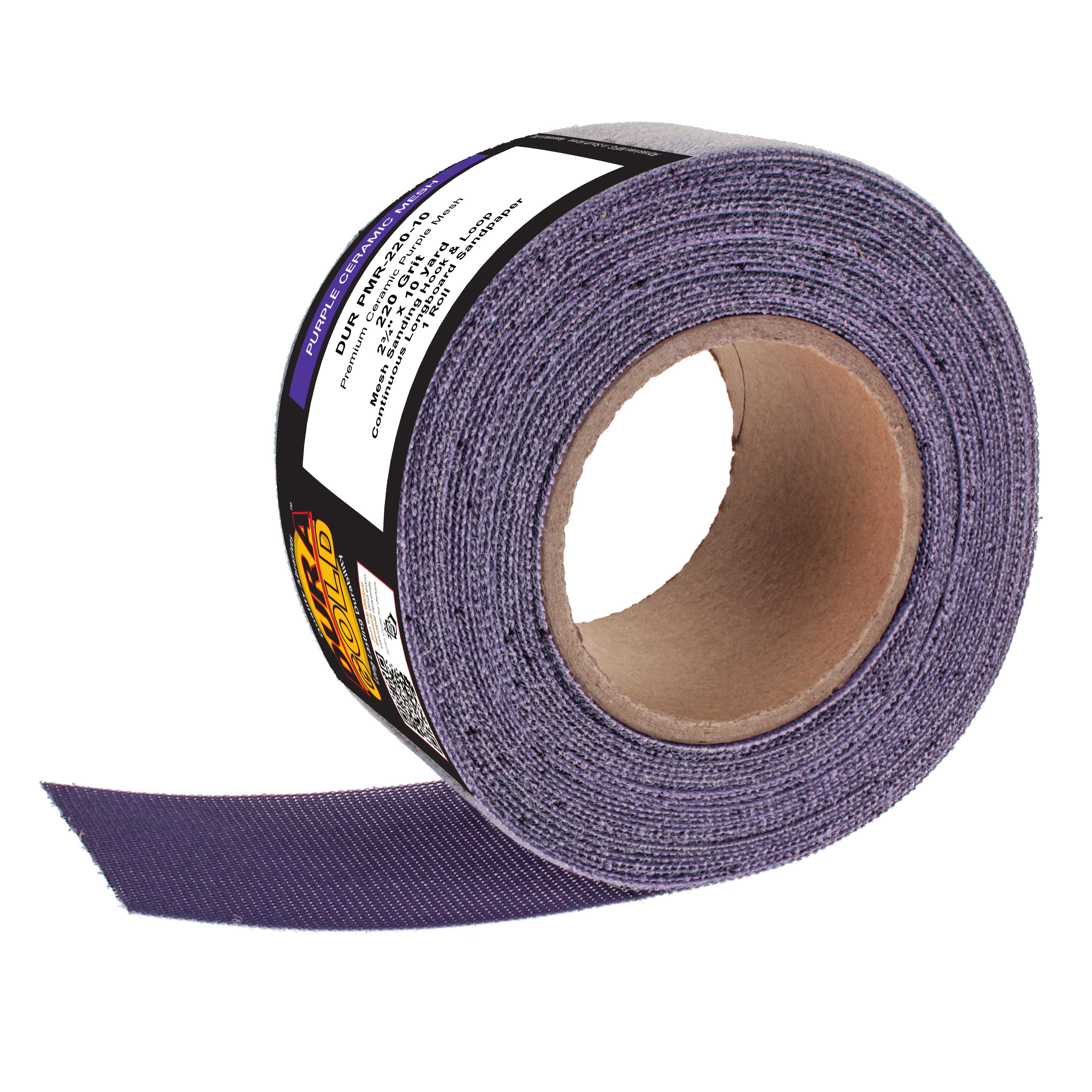 Dura-Gold 220 Grit Purple Ceramic Mesh Longboard Sandpaper, 2-3/4" Wide ...
