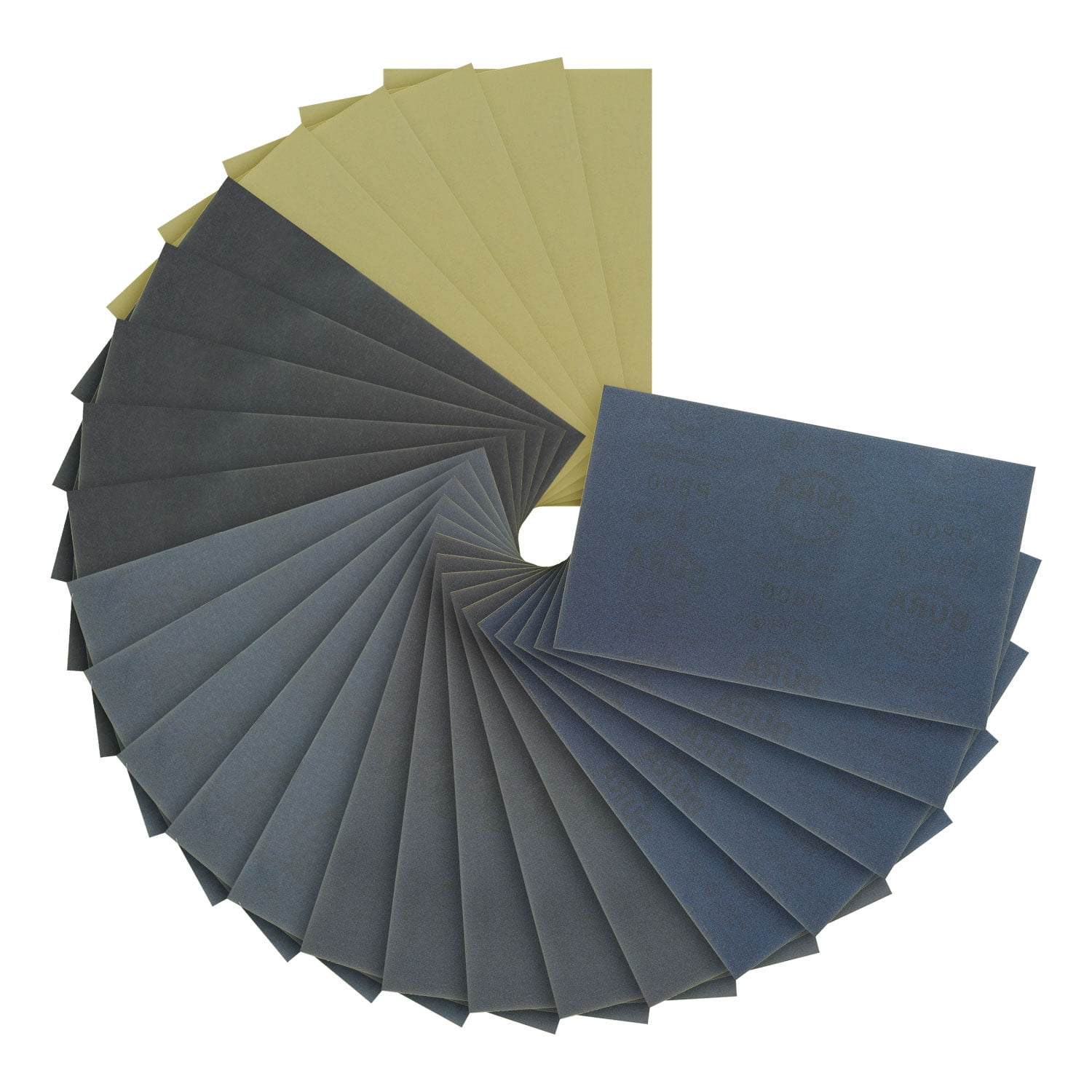 Dura-Gold, Wet or Dry Sandpaper Pack, 5pk 800, 1000, 1500, 2000, 3000 ...