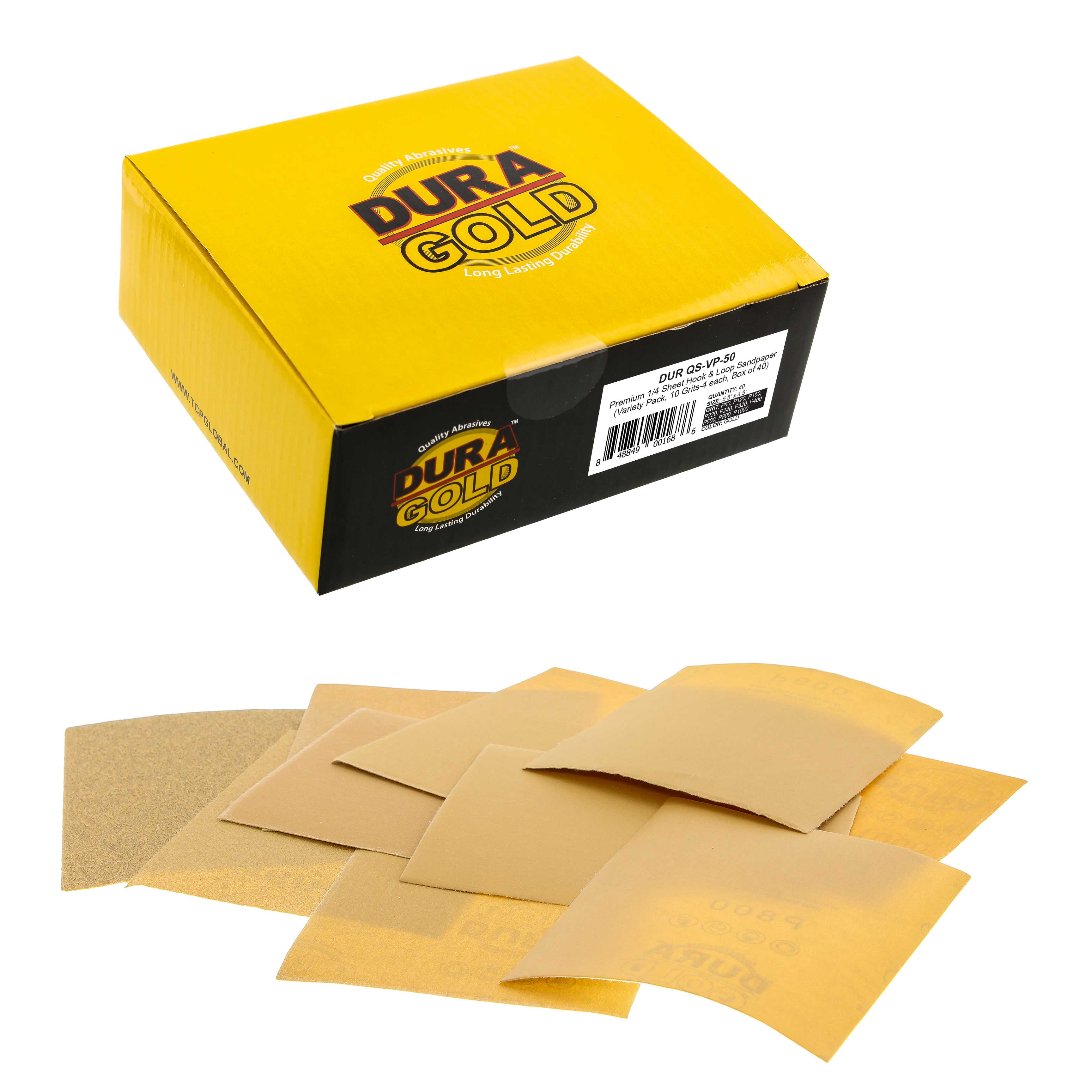 Dura-Gold Premium 80, 120, 150, 220, 240, 320, 400, 600, 800, 1000 Grit ...