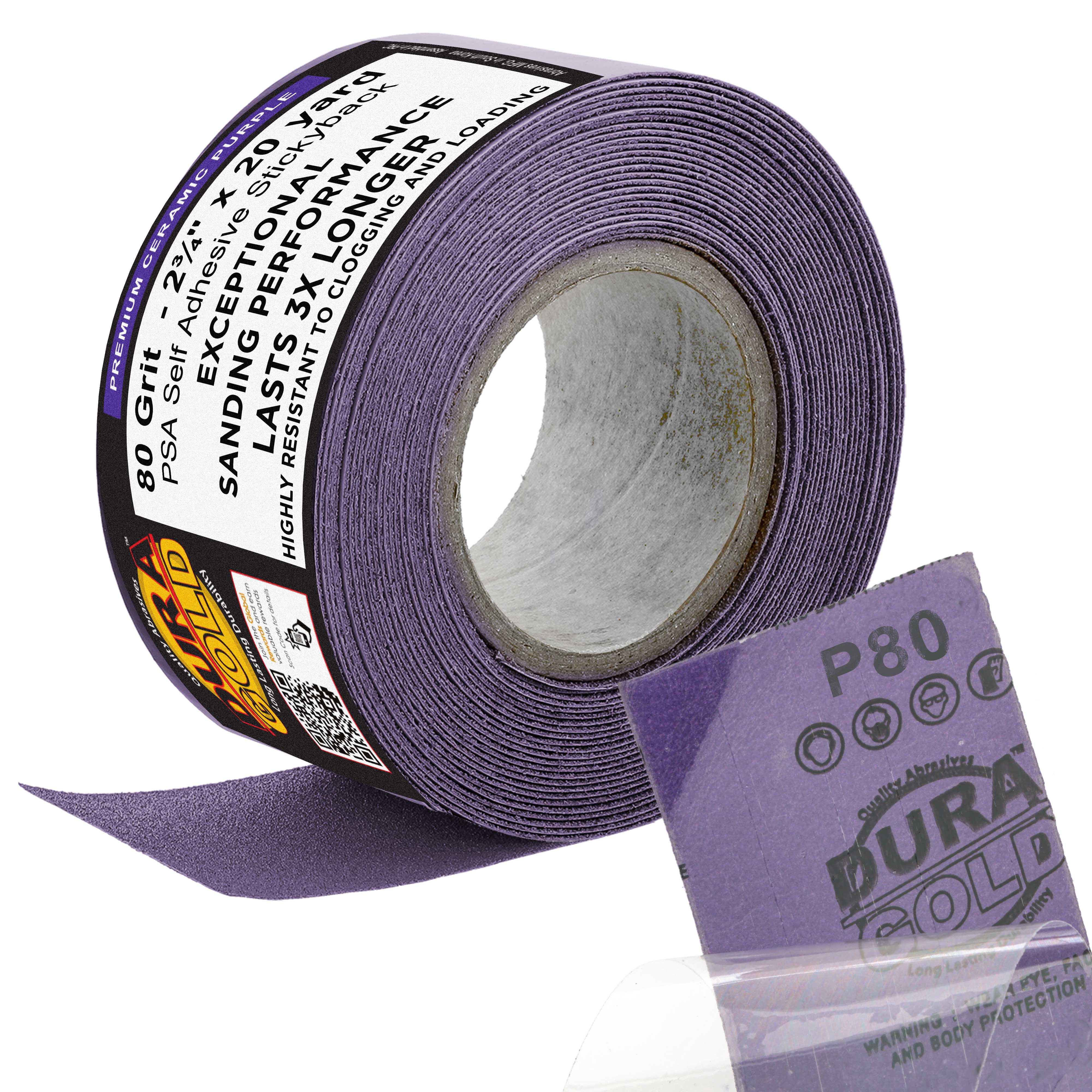 Dura-Gold, Sandpaper, 80 Grit, Ceramic Longboard Roll - Walmart.com