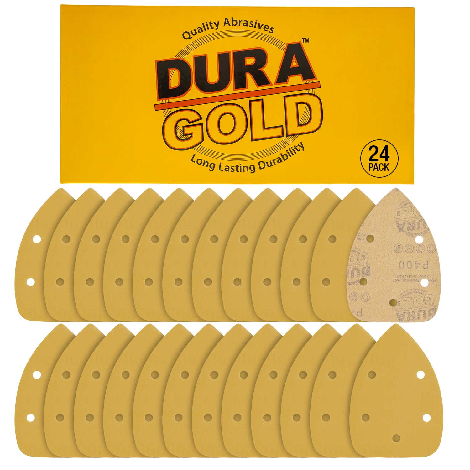 Dura-Gold Premium Mouse Detail Sander Sandpaper Sanding Sheets - 400 ...