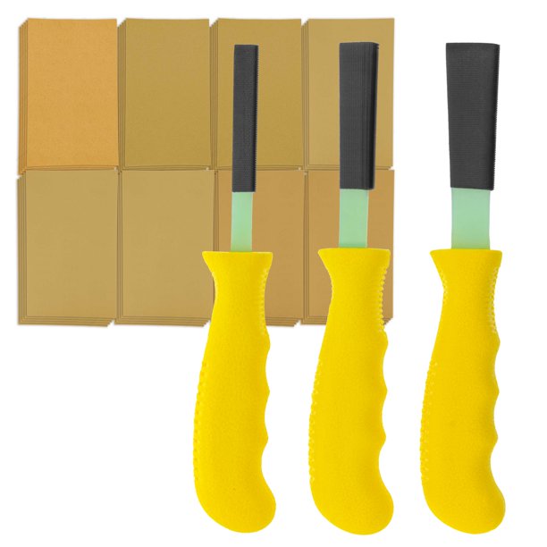 Dura-Gold Set of 3 Different Contour Hand Sanding File Block Sticks ...