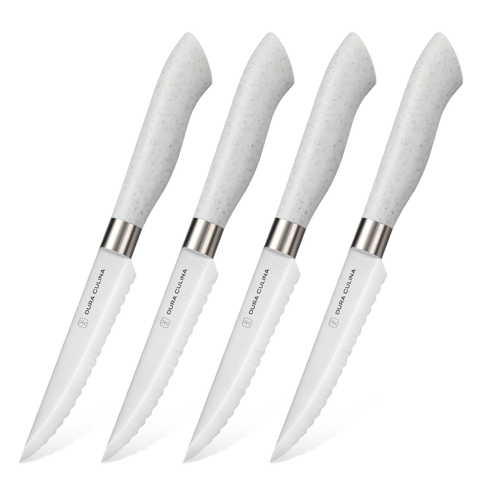 Dura Living EcoCut 4-Piece Steak Knife Set, High Carbon Stainless Steel ...