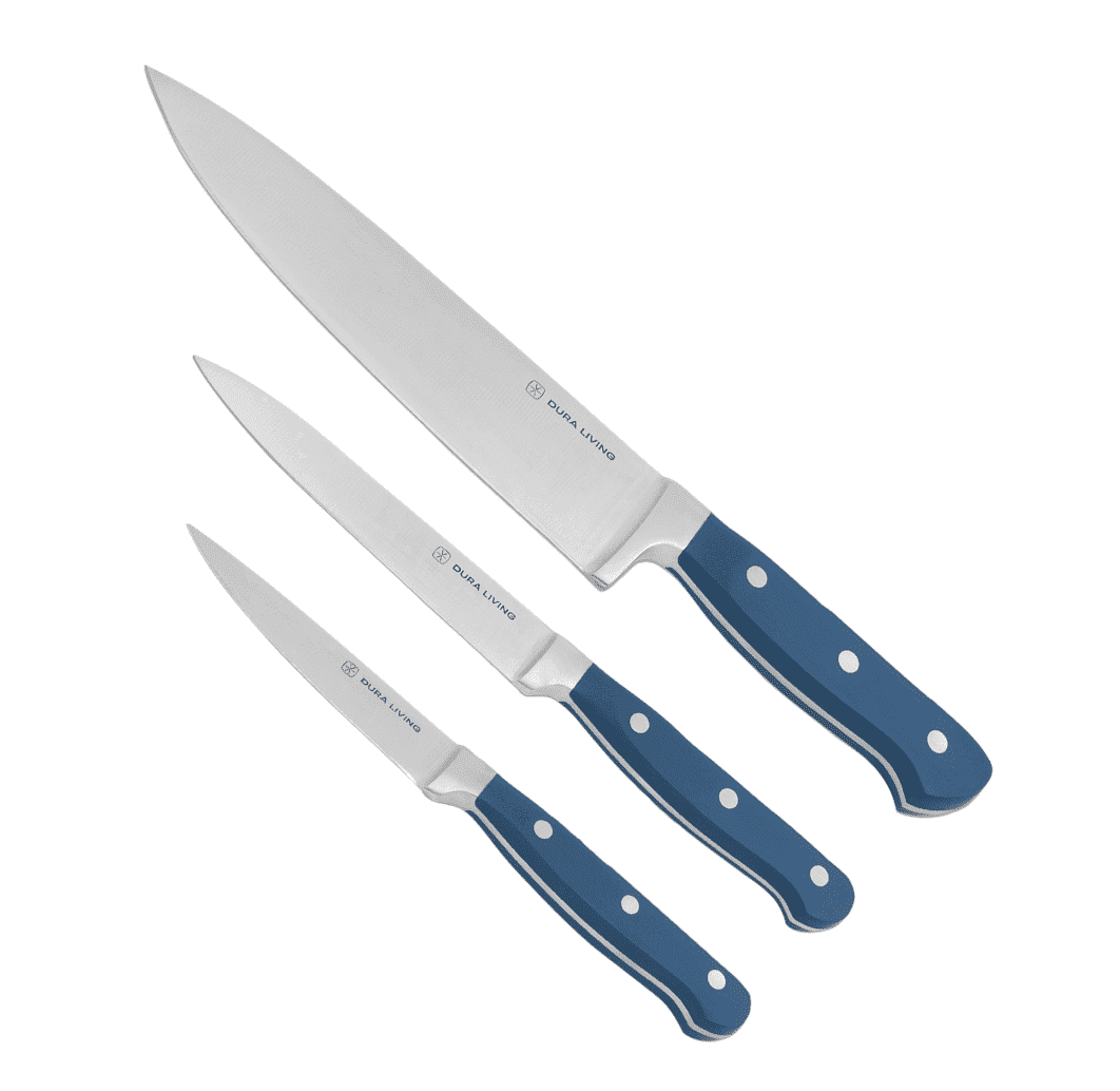 Dura Living Forged High Carbon Stainless Steel Kitchen Knives, 3 Piece ...