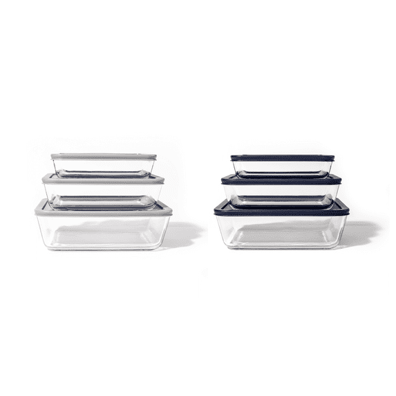 Dura Living Glass Food Storage Container with Lids, Nesting 12 Piece ...