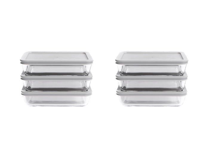 Dura Living Glass Food Kitchen Storage Containers - 12 Piece ...