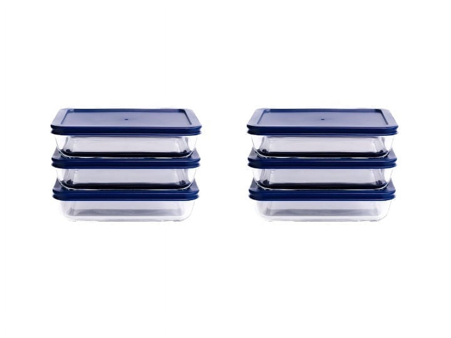 Dura Living Glass Food Storage Container with Lids, 3 Cup 12 Piece Set ...