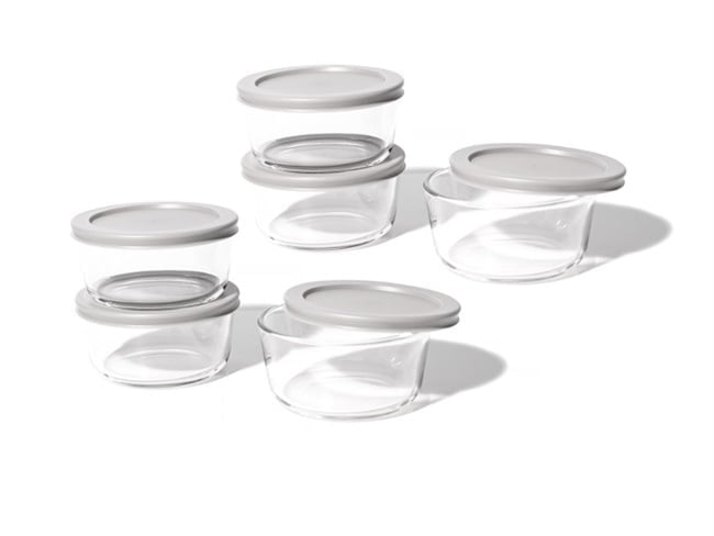 Dura Living Glass Food Storage Container with Lids, 2 Cup 12 Piece Set ...