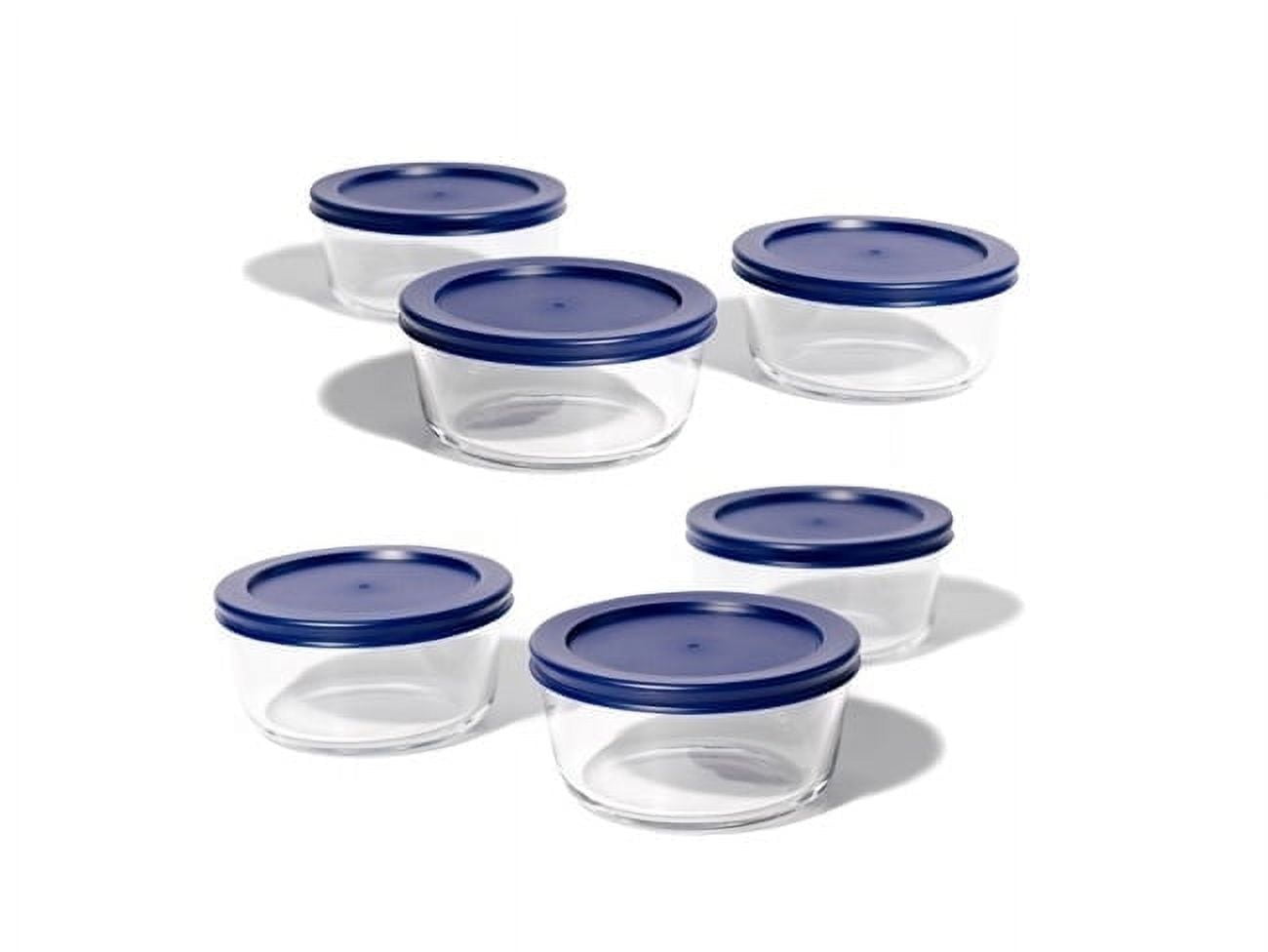 Dura Living Glass Food Kitchen Storage Containers - 12 Piece Set (2 cup ...