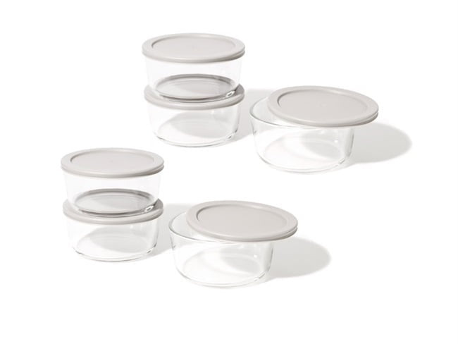 Dura Living Glass Food Kitchen Storage Containers - 12 Piece Set (4 cup ...