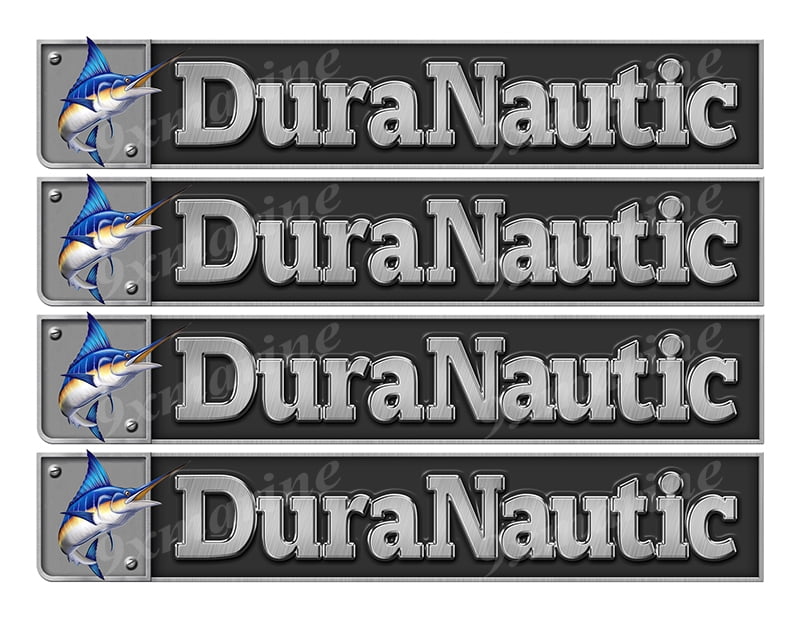 Dura Nautic Sticker set - 10"x1.8". Remastered Name Plate - Walmart.com