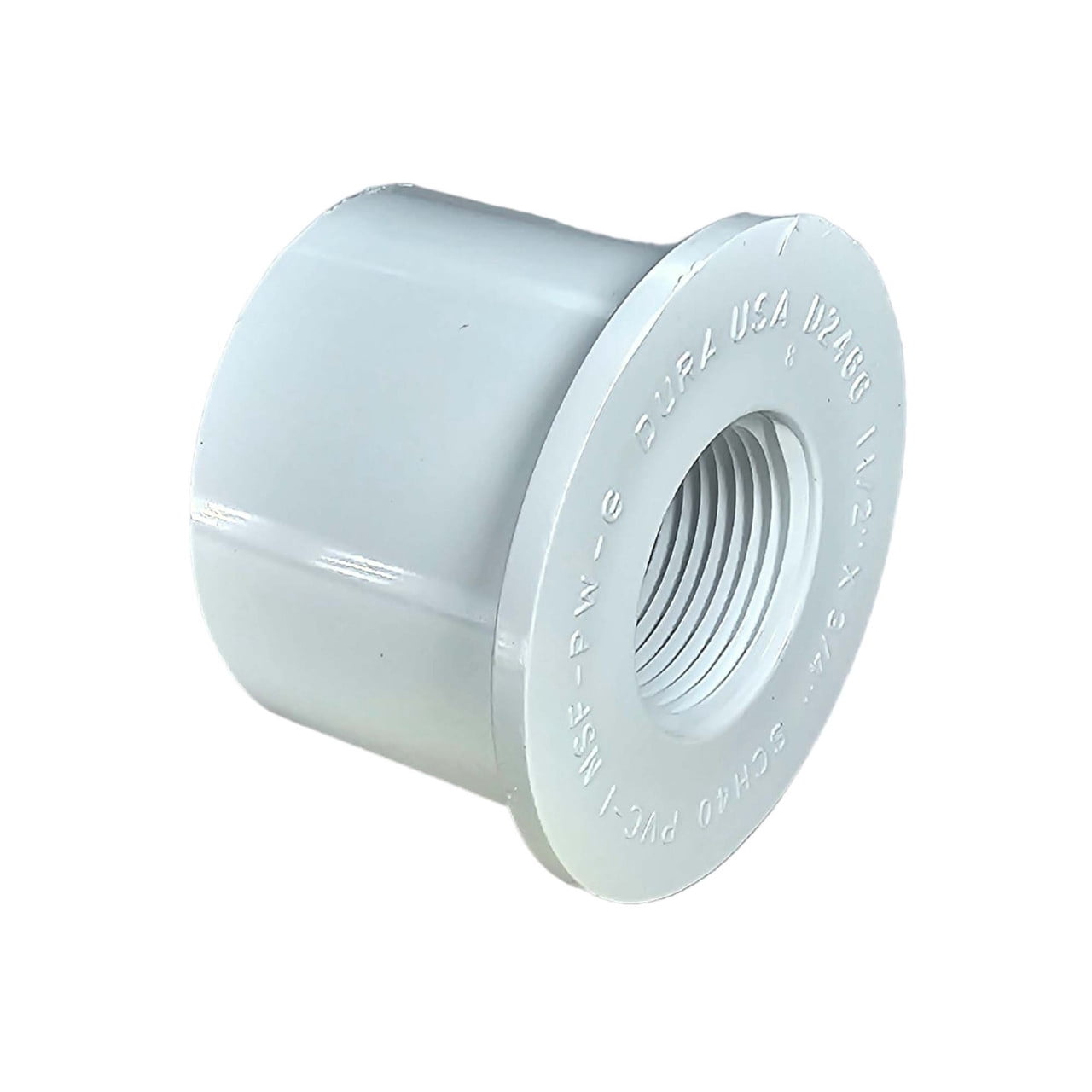 Dura Plastics 2" x 1" Bushing (SxT) – Schedule 40 PVC – 5-Pack | USA ...