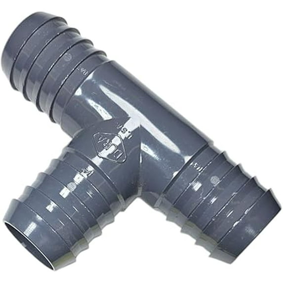 Dura Plastics Barbed Tee – PVC 3-Way Hose Connector – Pack of 25 – Secure with Hose Clamps – USA ...
