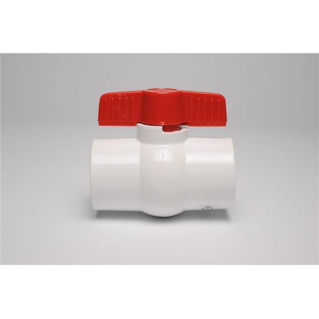 Dura Plastics DURT1012W 1.25 in. PVC Compact Threaded Ball Valve, White ...