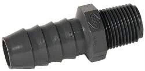 Dura Schedule 40 PVC Straight Insert Adapters 1-1/2" MPT x 1" Hose Barb ...