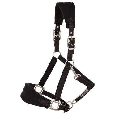 Rambo Micklem Leather Halter Standard Black - Walmart.com