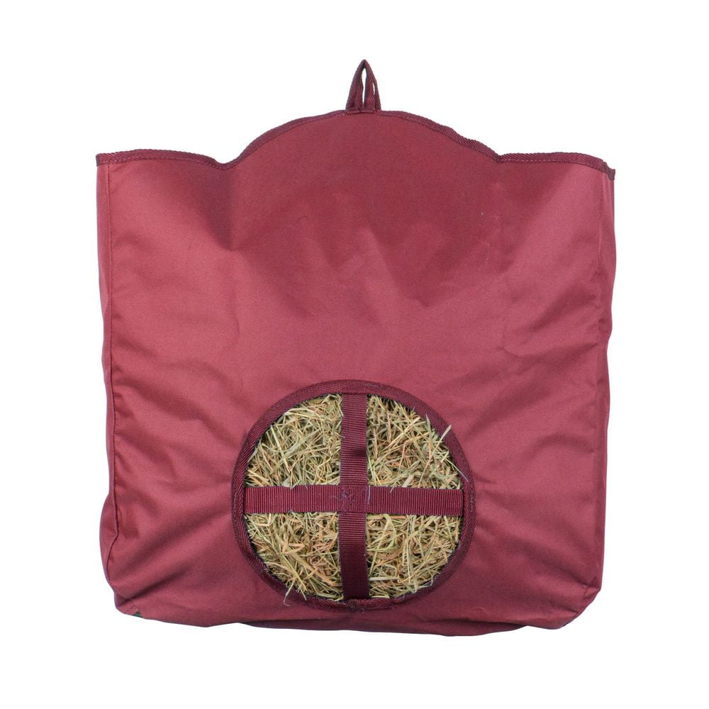 Dura-Tech Nylon Hay Bag | Minimizes Hay Waste | Durable 600D | Burgundy ...