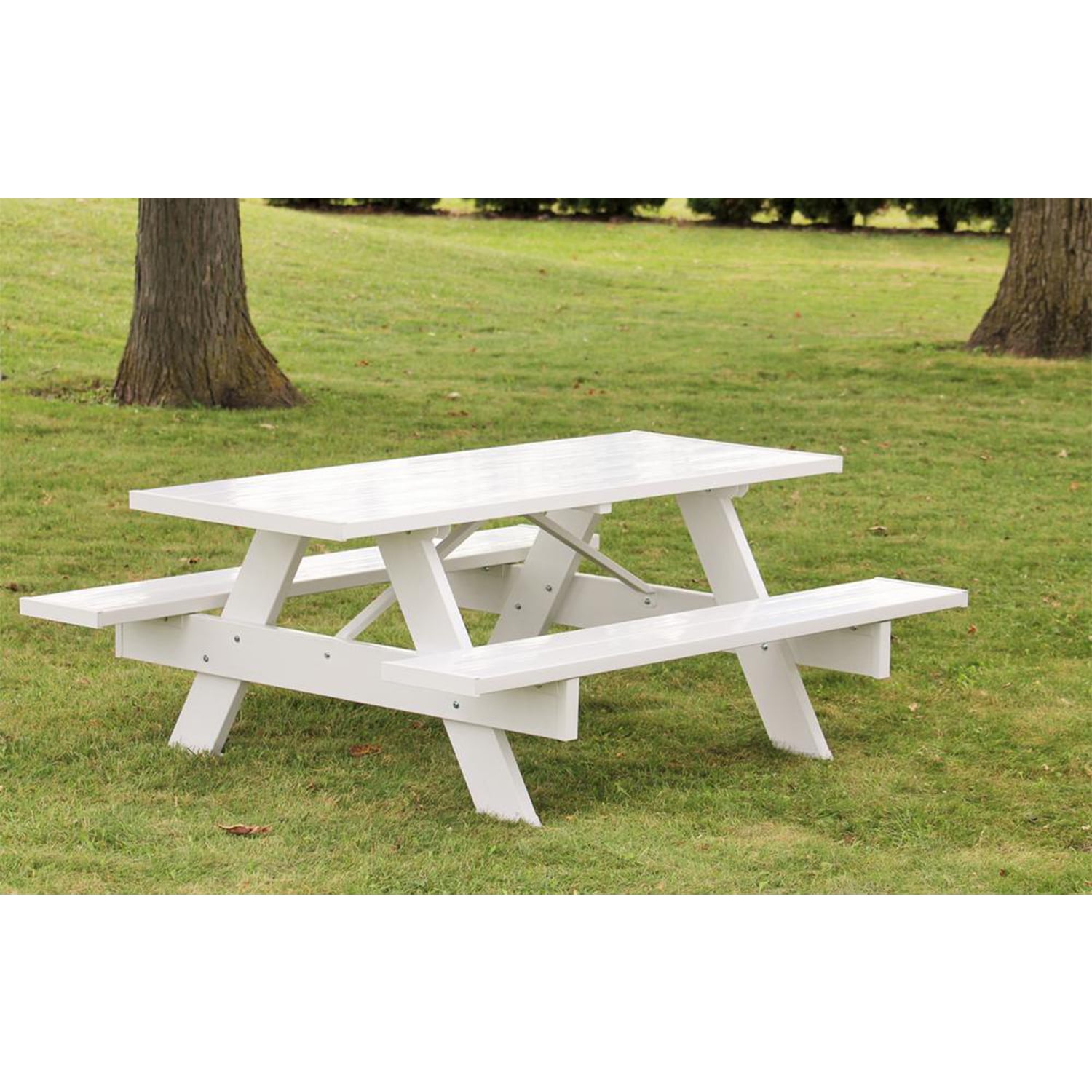 Dura-Trel Backyard Outdoor Lightweight 96-Inch Picnic Table with ...