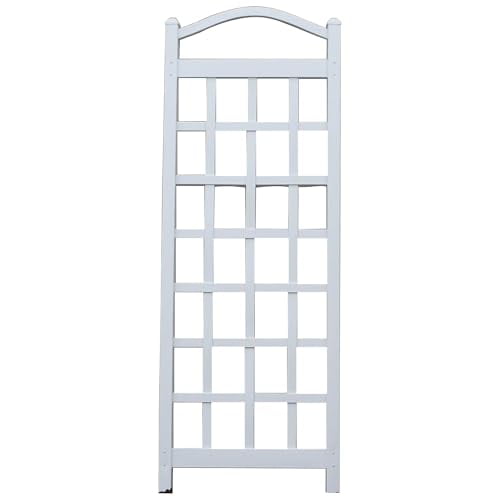 Dura-Trel PVC Garden Trellis for Climbing Vine Plants, Cambridge, White ...