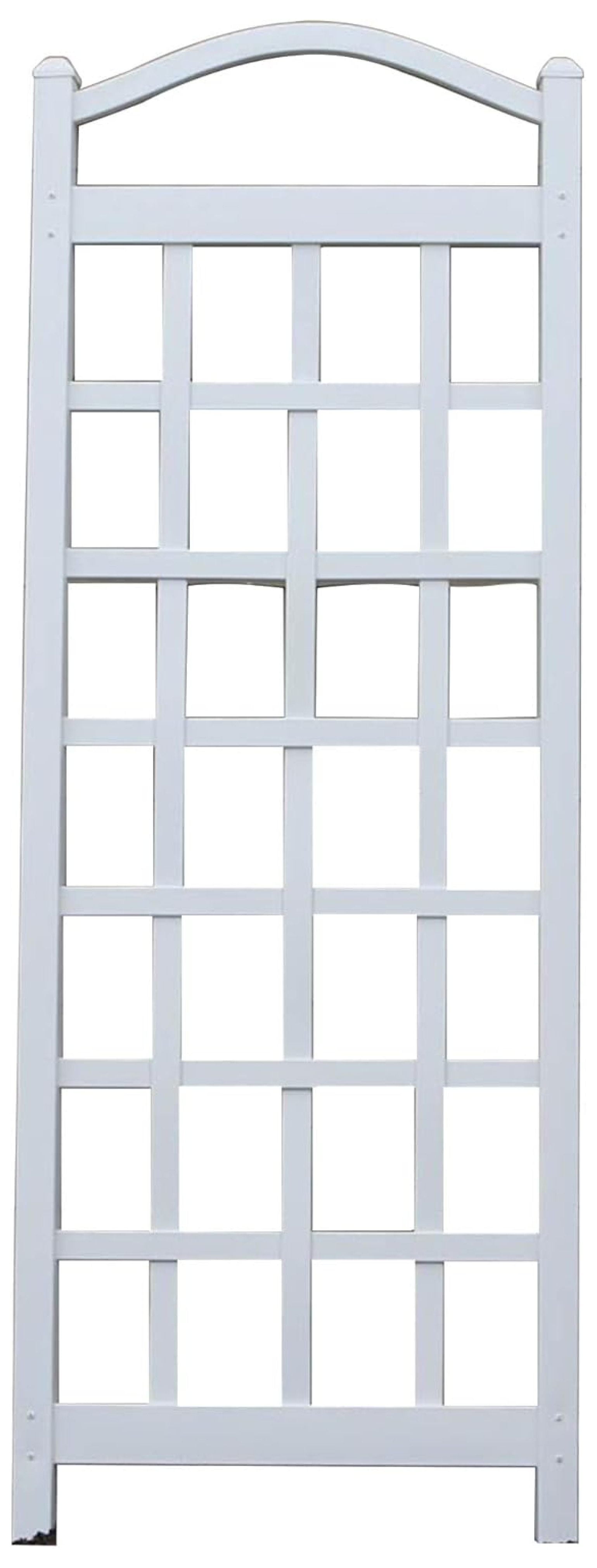 Dura-Trel PVC Garden Trellis for Climbing Vine Plants, Cambridge, White ...